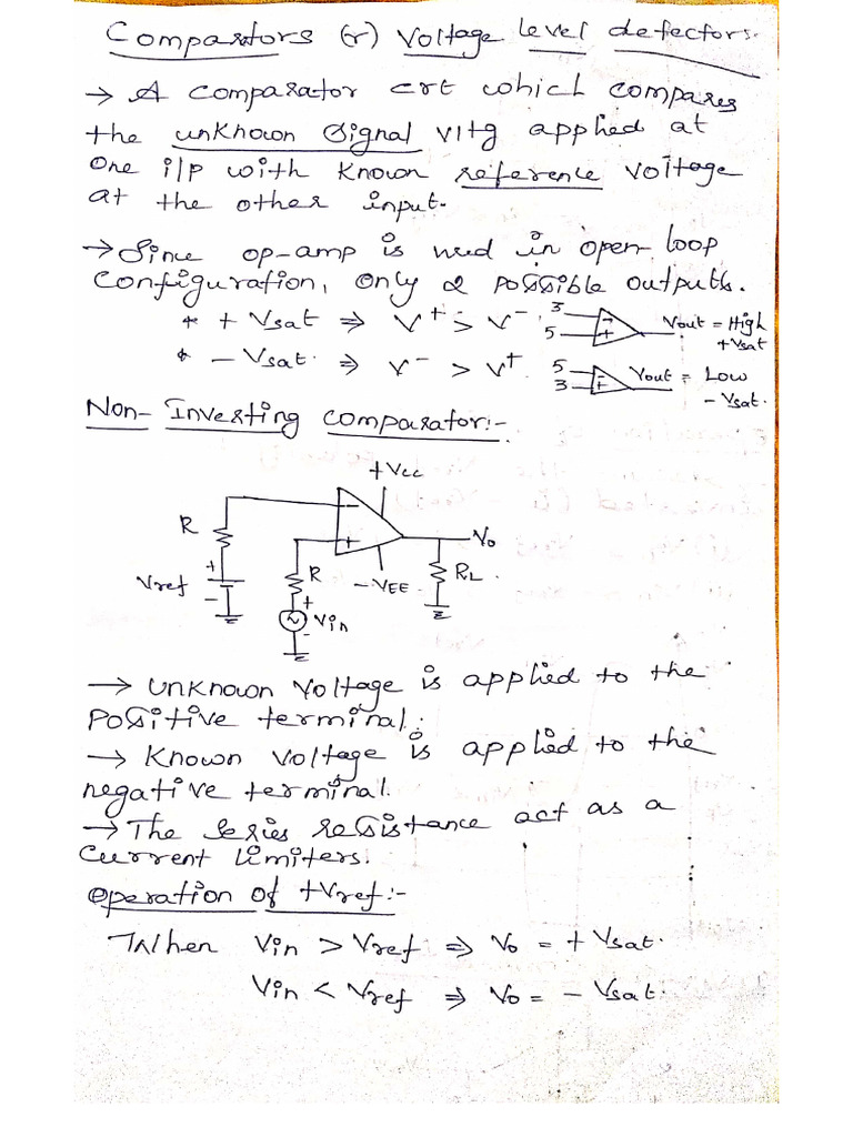 Comparator and Schmitt Trigger | PDF