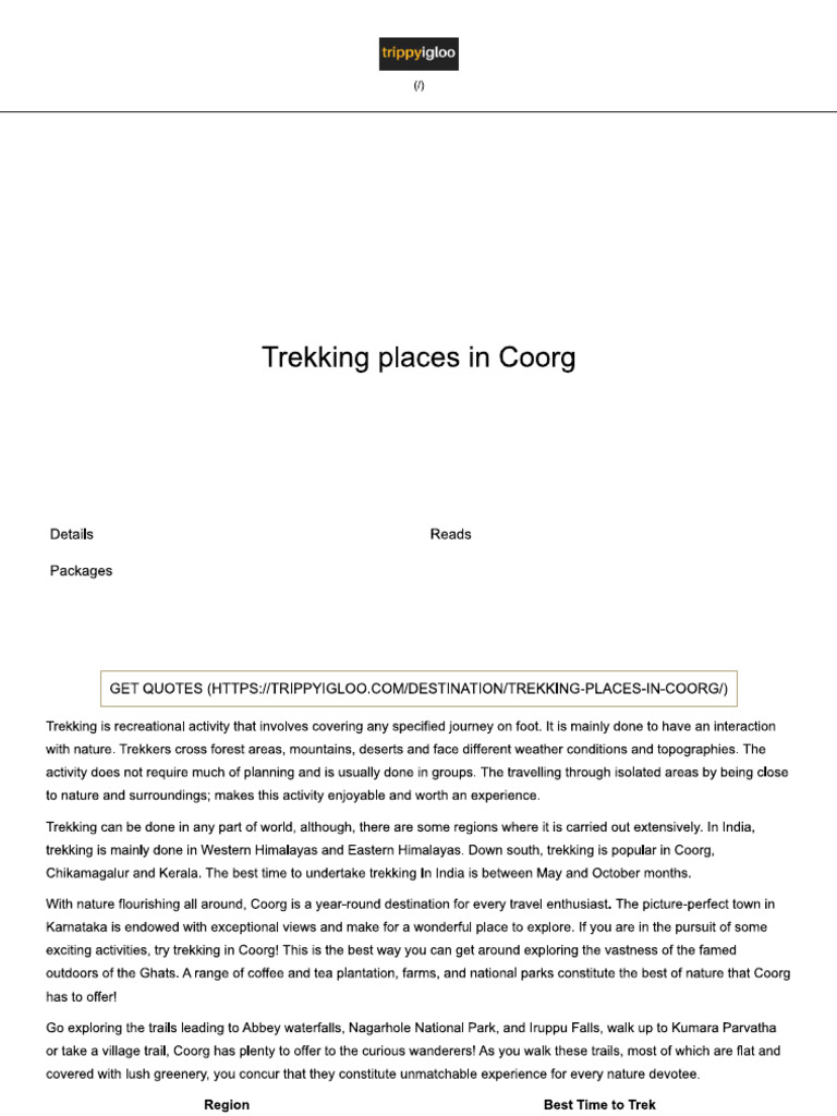 Coorg | PDF