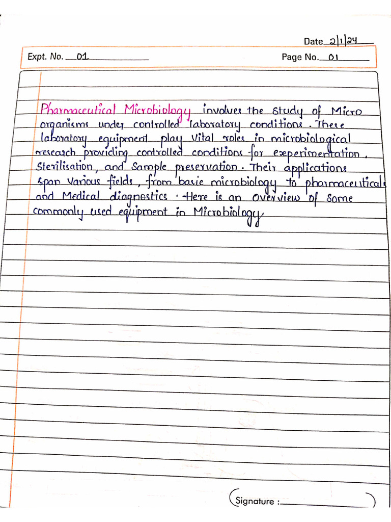 Pharmaceutical Microbiology Record PG 1-15 | PDF