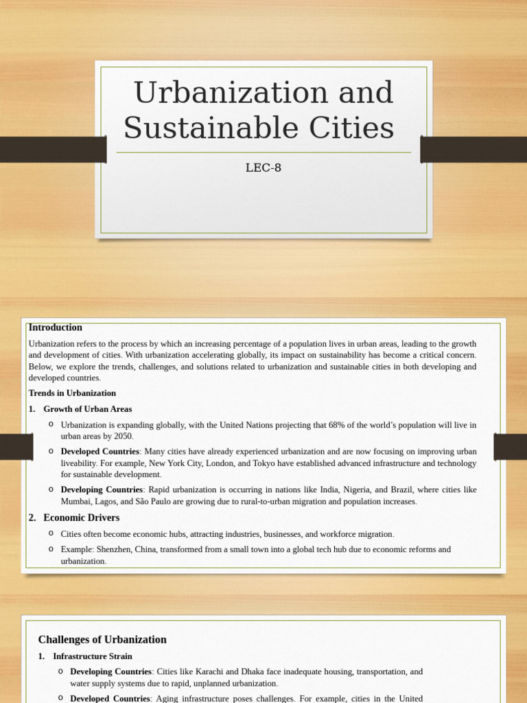 Urbanization Challenges and Solutions | PDF | Urbanization | Public ...