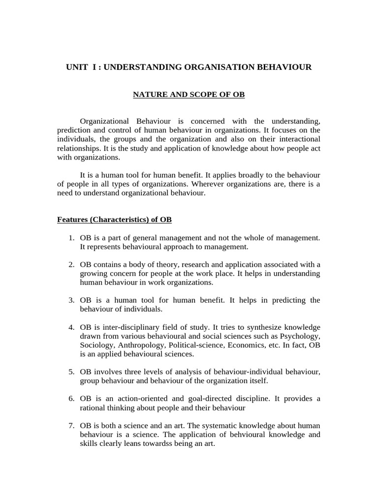 Organisation Behaviour | PDF | Id | Reinforcement