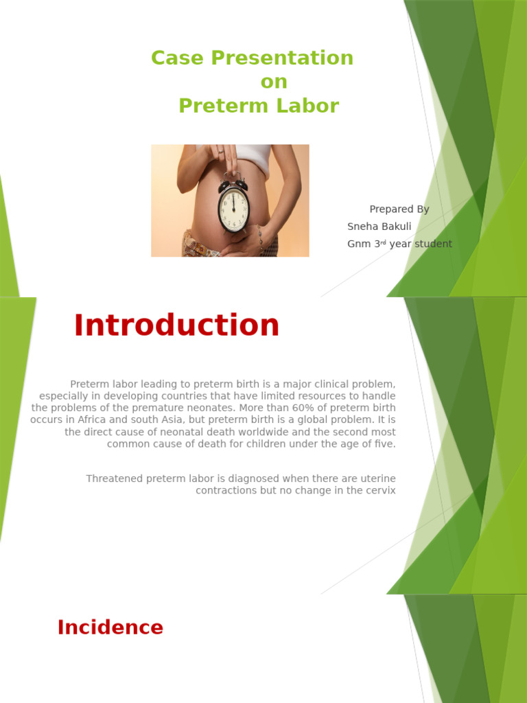 Preterm Labor (Sneha) | PDF | Preterm Birth | Childbirth