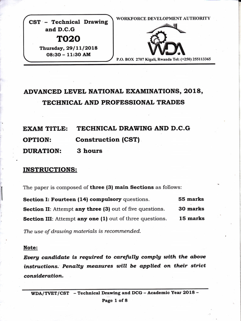 00001635_TECHNICAL DRAWING AND DCG 2018 | PDF | Crafts