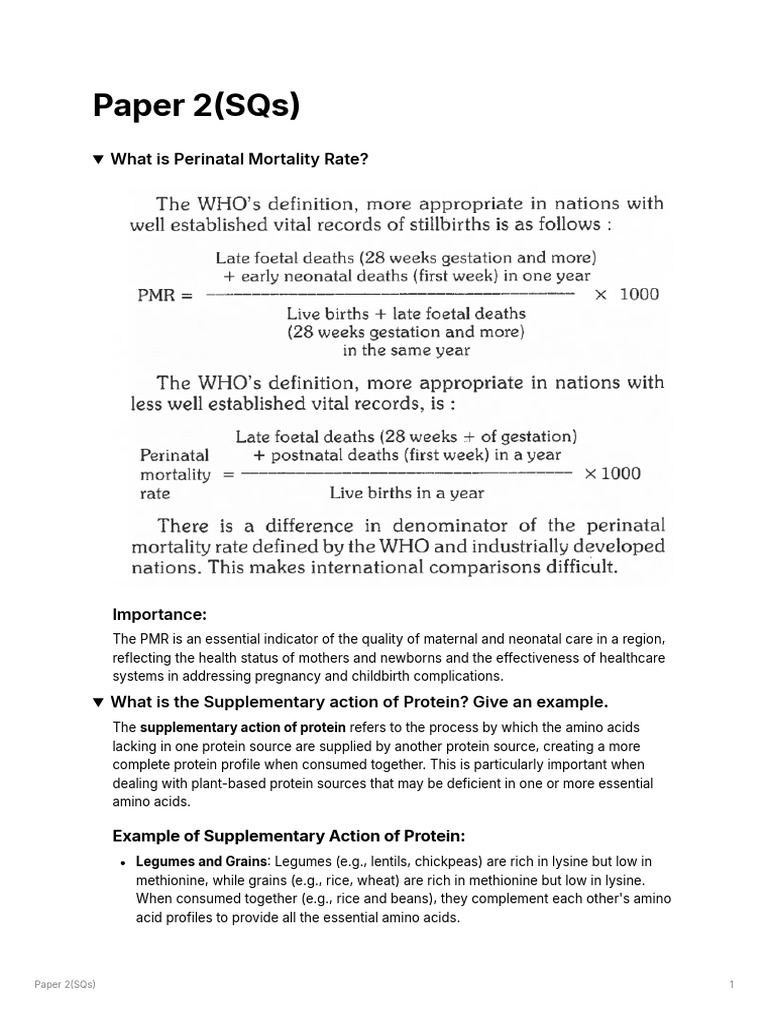 PSM(Paper 2)(SQs)sw | PDF | Nutrients | Calorie