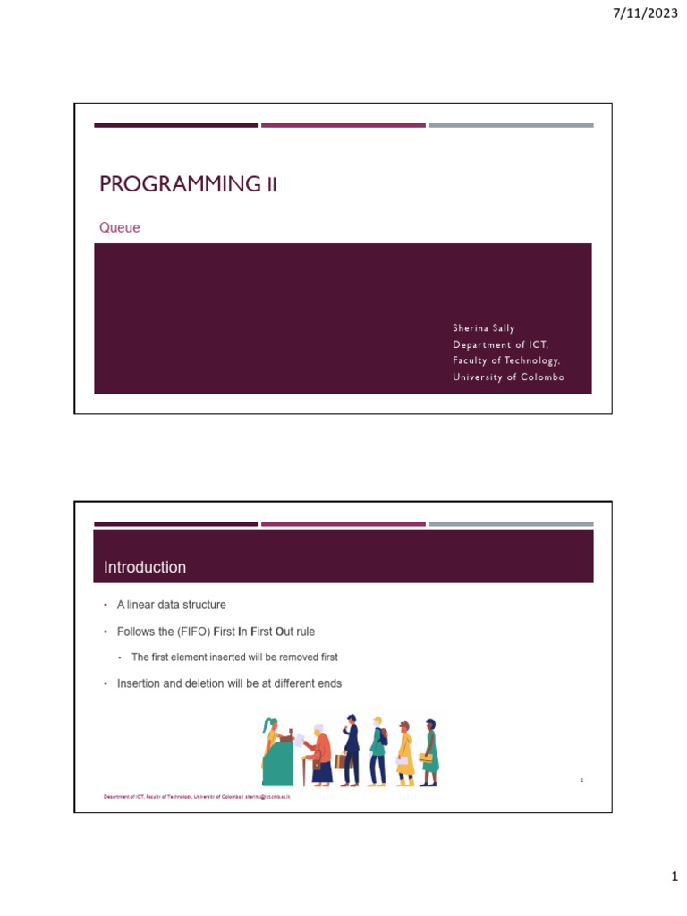 Note | PDF | Queue (Abstract Data Type) | Computing