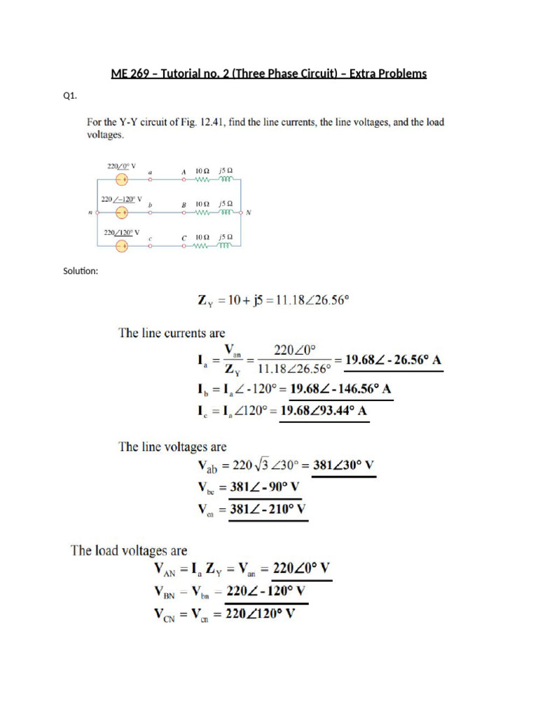 Tutorial No.2 - Extra Problems | PDF