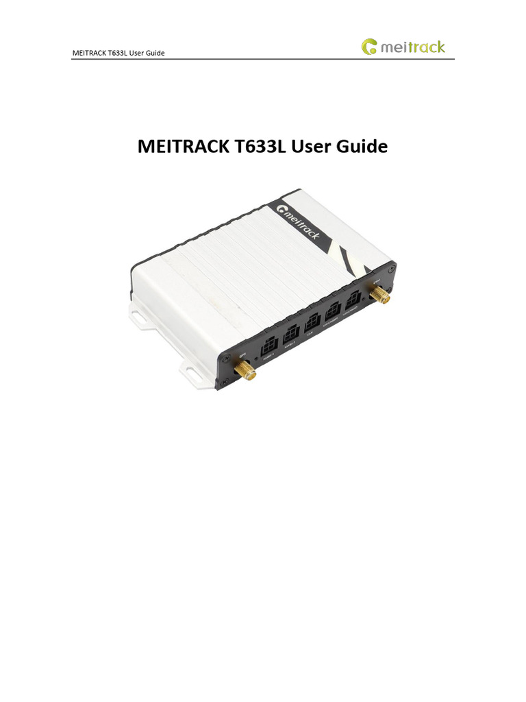 MEITRACK - T633L - User - Guide 20211105 | PDF | Power Supply | Telephone