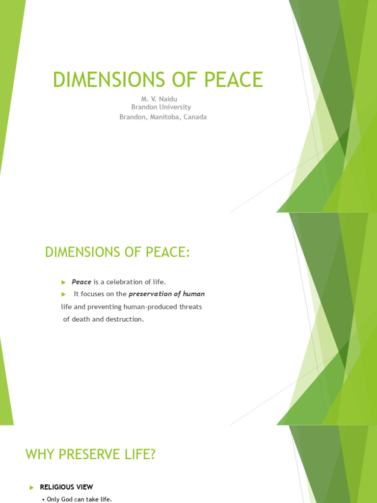 Group1 NAIDU DIMENSIONS OF PEACE | PDF | Peace | Violence