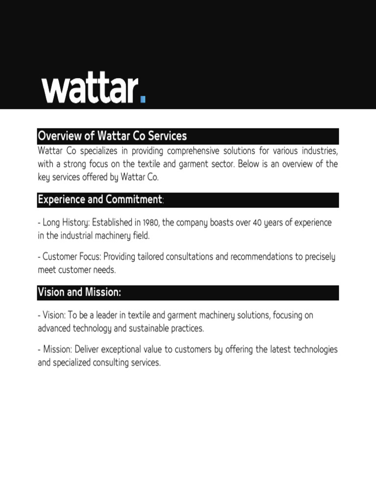 Wattar Co Services | PDF