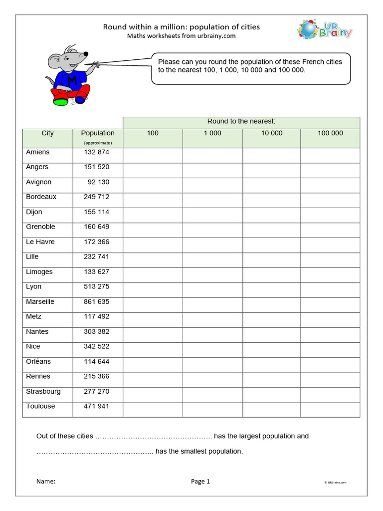 round-within-a-million-population-of-cities-questions | PDF ...