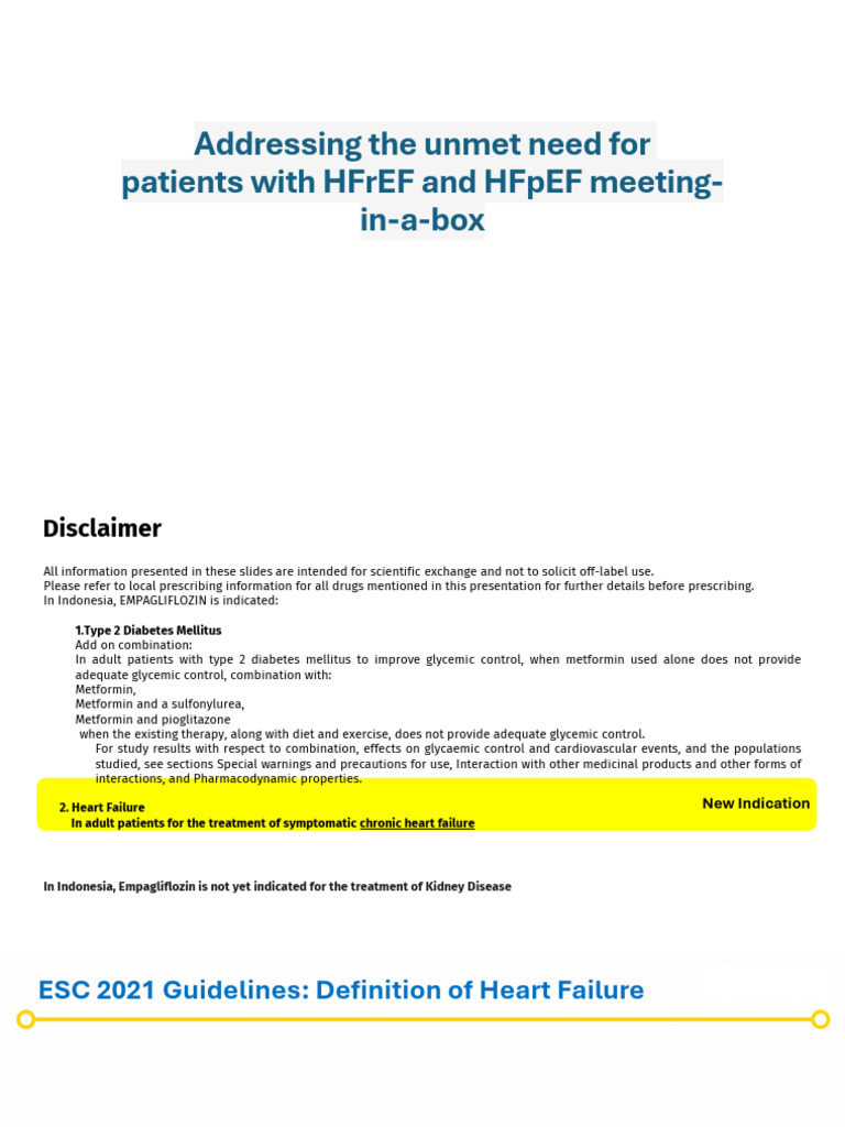 Addressing The Unmet Need For Patients With HFrEF and HFpEF Meeting-In ...