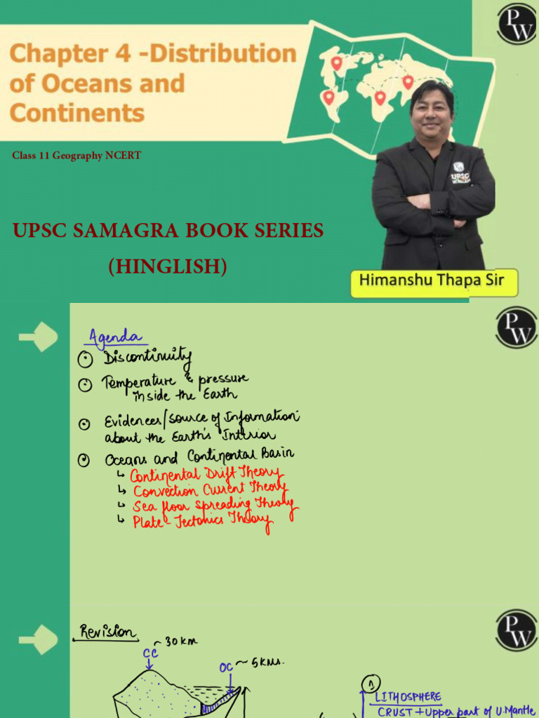 Distribution of Oceans and Continents Chapter 4 - Class 11 Geography ...