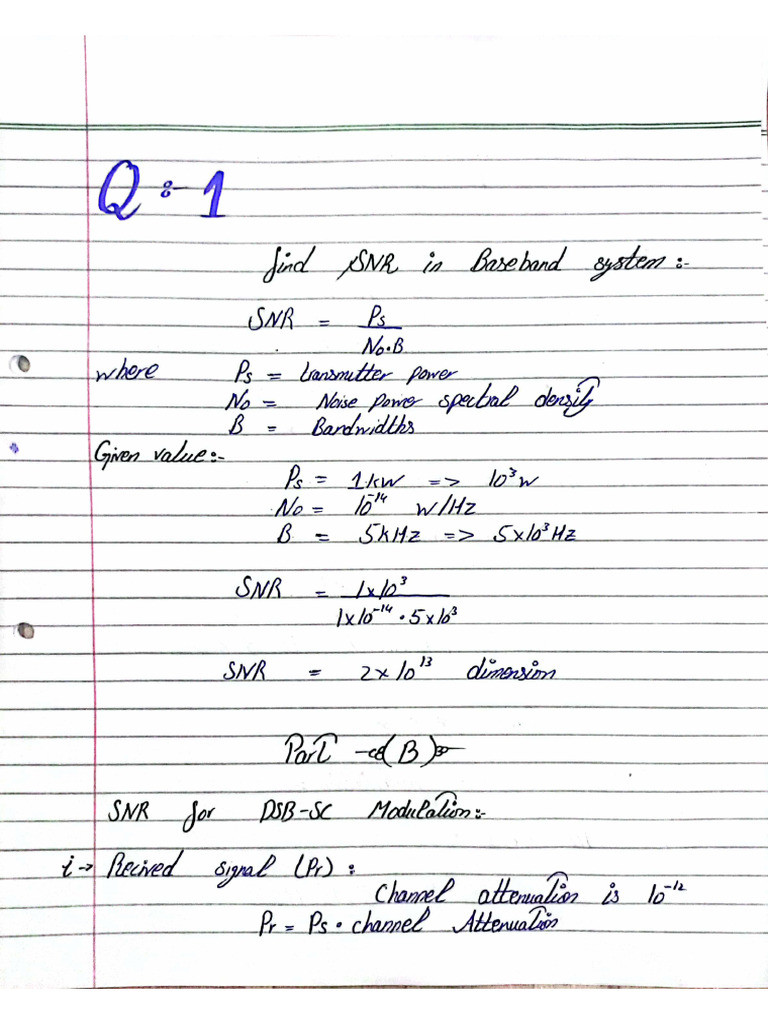 Analog and Digital Communication Assignment 3 | PDF