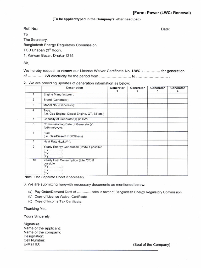 LWC renew application form | PDF
