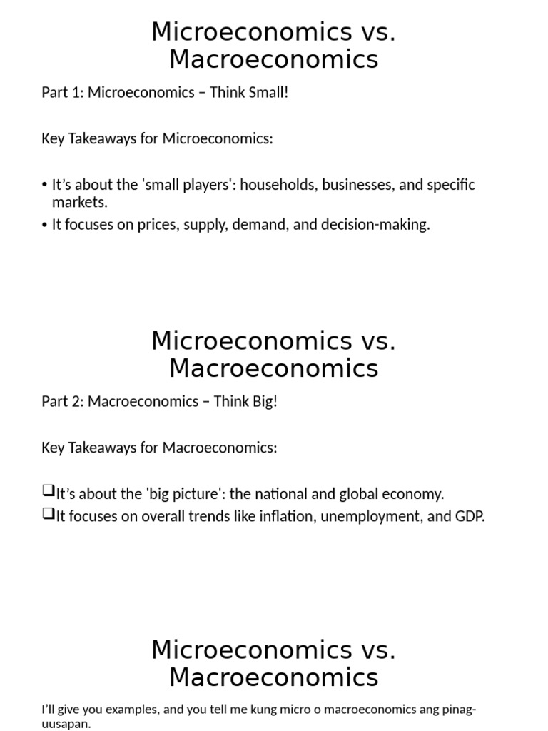 Microeconomics Vs MACRO | PDF