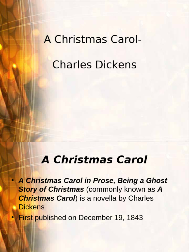 A Christmas Carol 1 Ppt (1) | PDF | Ebenezer Scrooge | A Christmas Carol