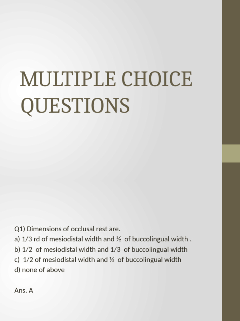 Multiple Ortho Mcqs | PDF