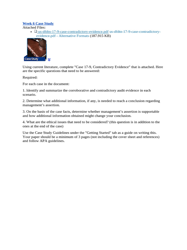 Week 6 Case Study | PDF