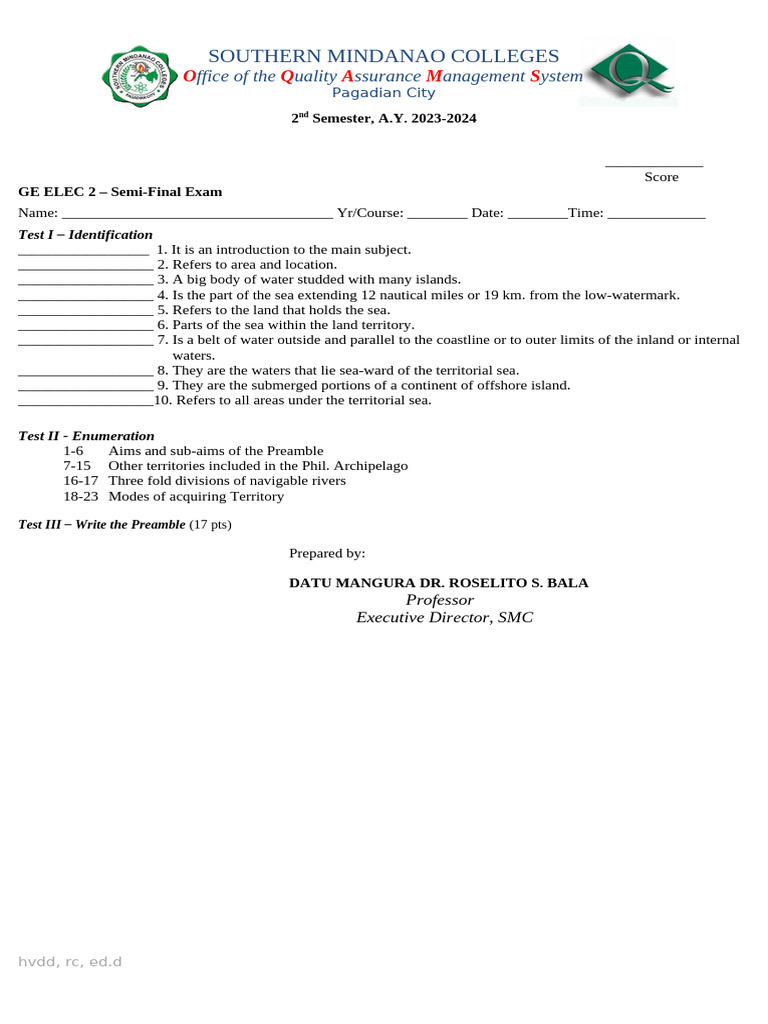 Bala Ge Elec 2 Semi Final | PDF