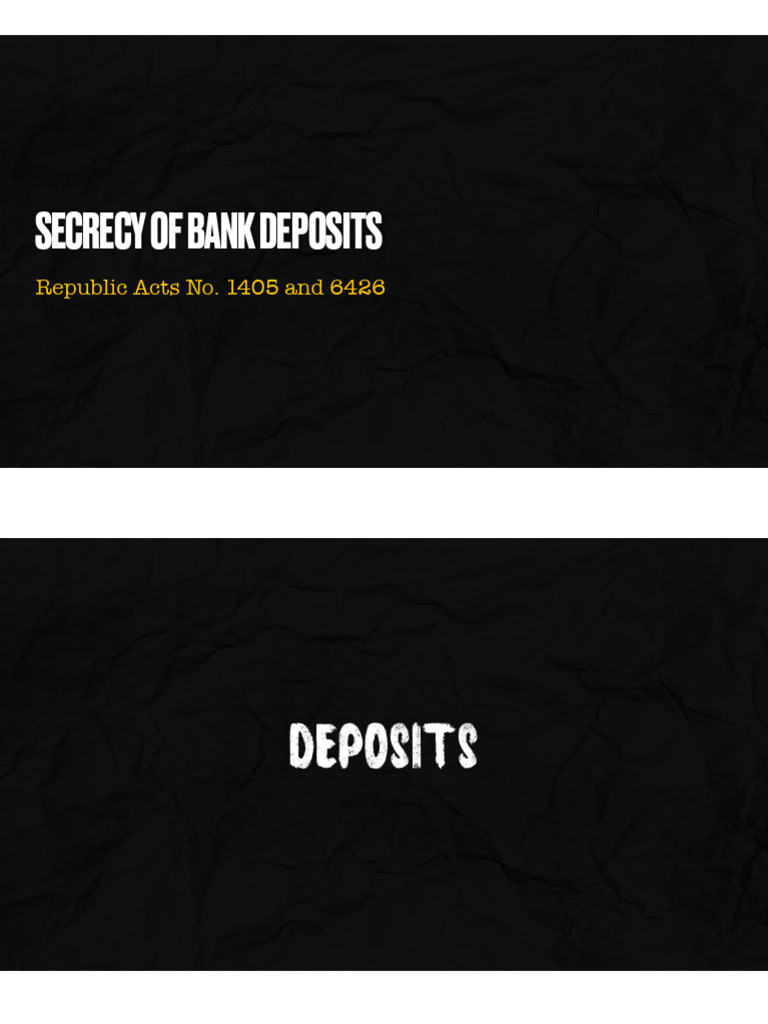 02 Secrecy of Bank Deposits | PDF | Banks | Damages