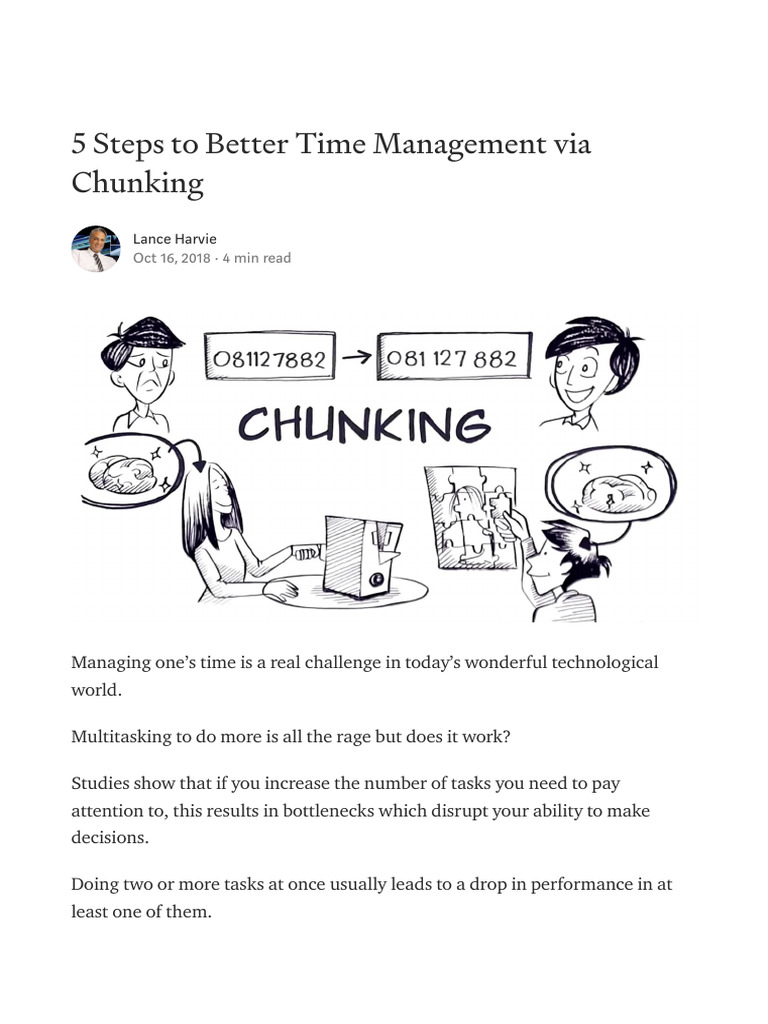 5 Steps to Better Time Management via Chunking | by Lance Harvie ...