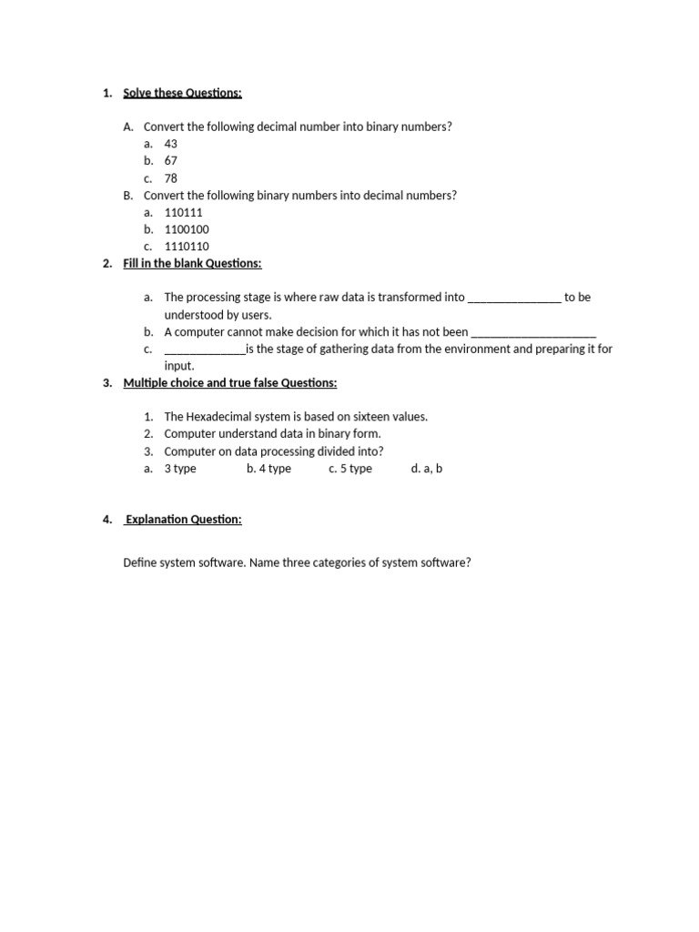 Class8 Question Computer | PDF