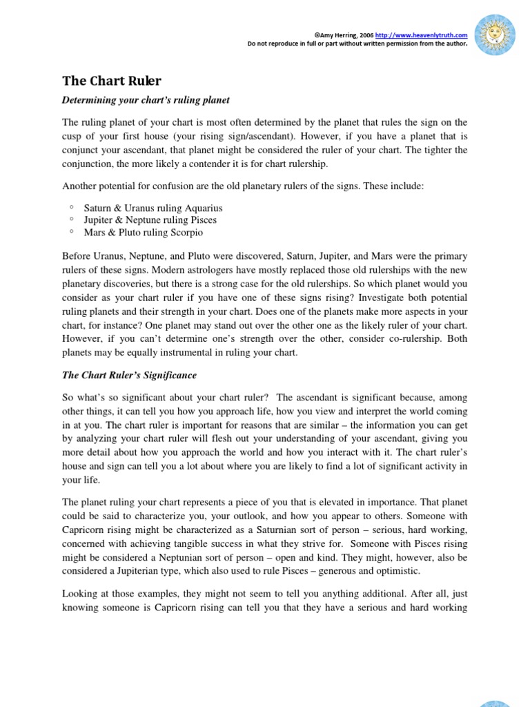 The Chart Ruler | PDF | Planets In Astrology | Astrological Sign