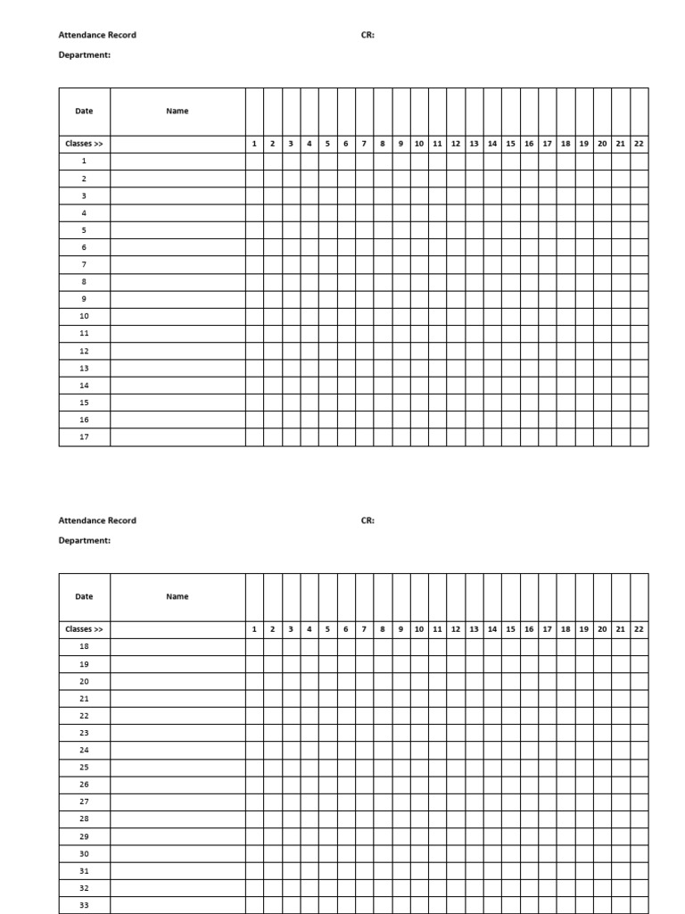 Attendance Record | PDF
