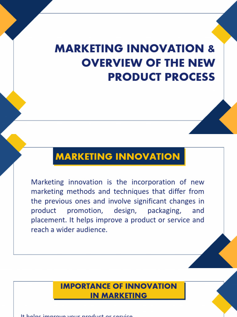Marketing Innovation & New Product Process | PDF | Innovation | Marketing