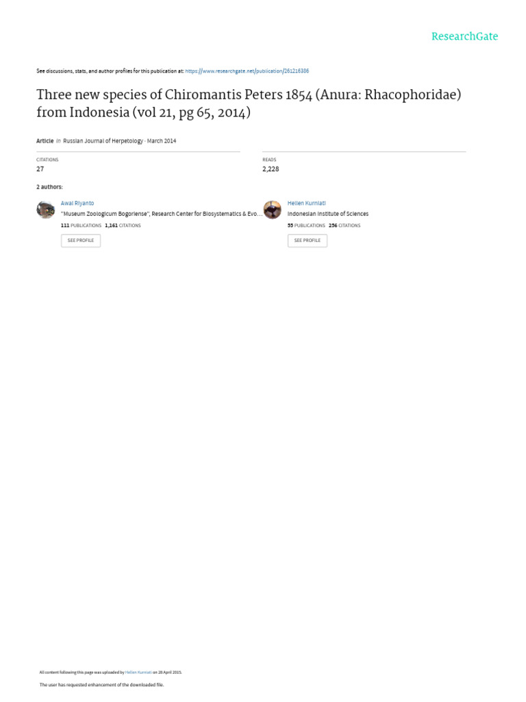 Three New Species of Chiromantis Peters 1854 Anura Rhacophoridae From ...