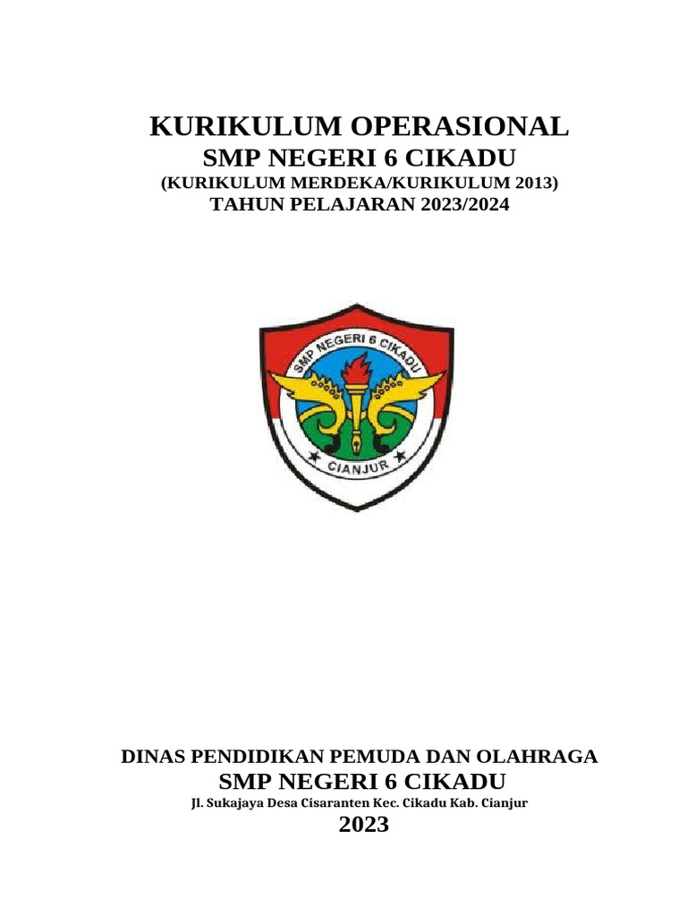 KOSP SMPN 6 Cikadu 2023 - 2024 | PDF