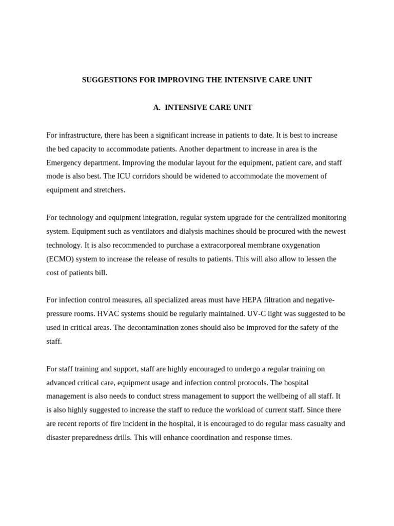 Enhancing ICU Infrastructure and Care | PDF
