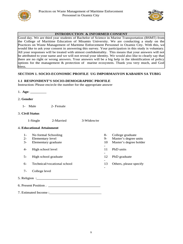 Waste Management Practices in Ozamiz | PDF | Waste | Oil Spill