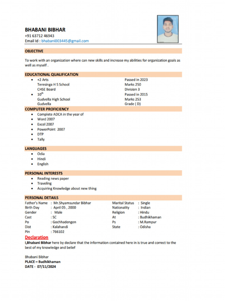 bhabani resume | PDF