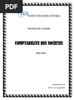 Cours de Comptabilité Des Sociétés 2024 | PDF | Comptabilité analytique | Comptabilité financière