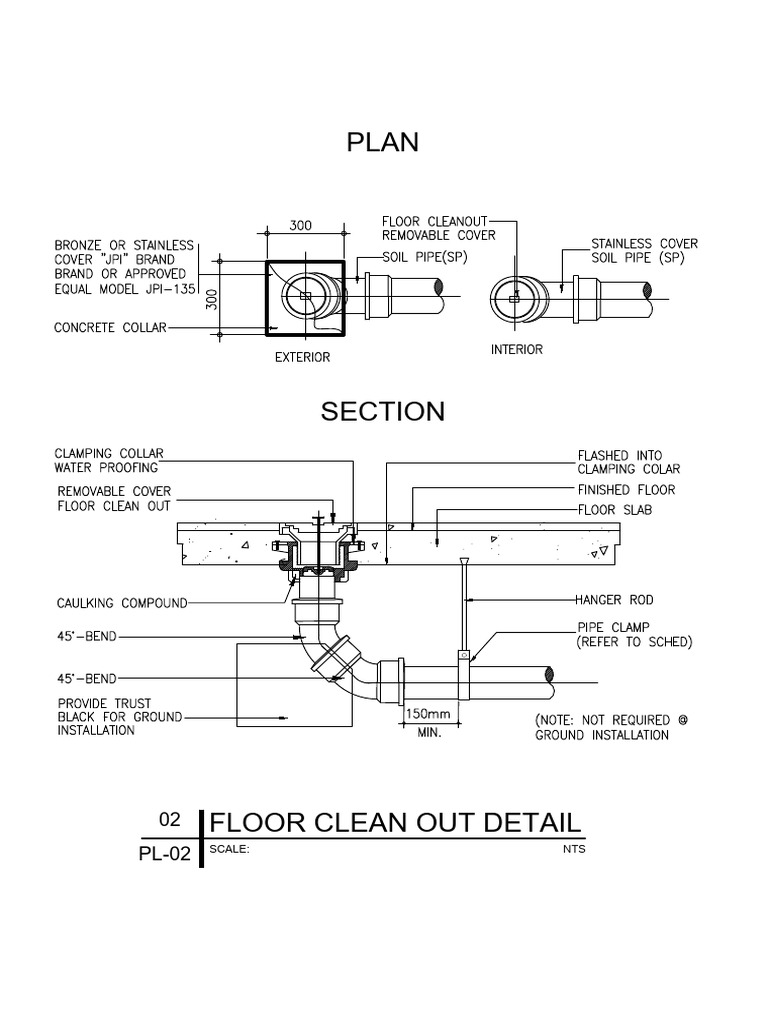 PL 02 2 Floor Clean Out Detail | PDF