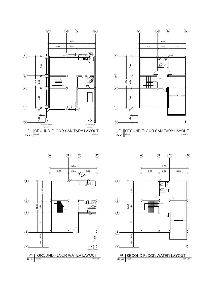 PL01-1-4-SANITARY-AND-WATER-LAYOUT | PDF