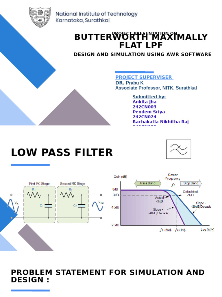 LOW PASS FILTER_242CN029_RF_PROJECT | PDF | Low Pass Filter | Filter (Signal Processing)