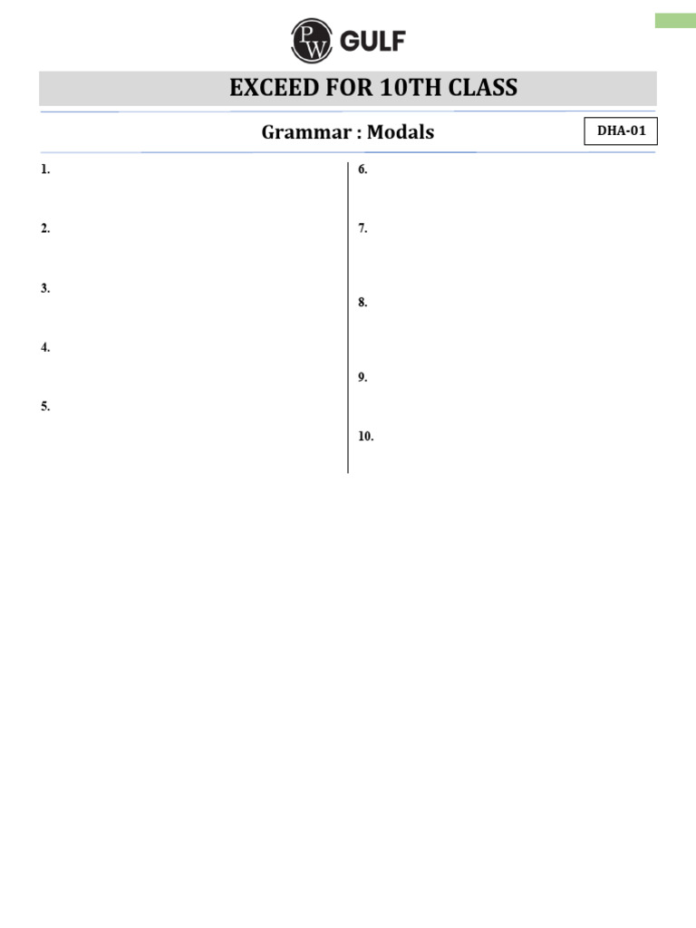 Story Writing - Modals - DHA 01 | PDF