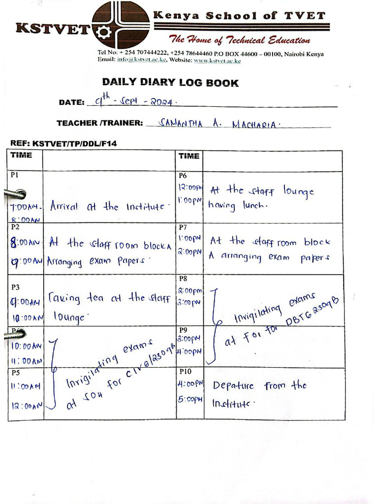 Daily Dairy Records From 9th-20th | PDF