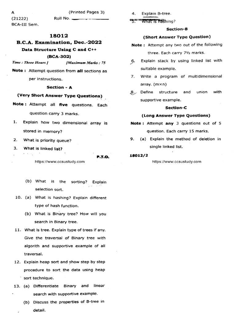 Data Structure Using C and CPP 2022 | PDF