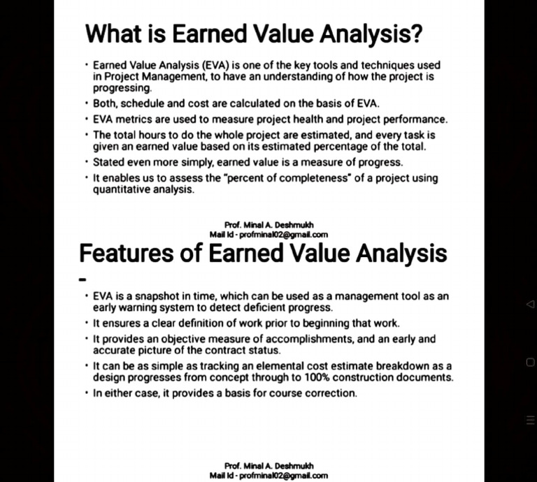 3.4 Earned Value Analysis | PDF