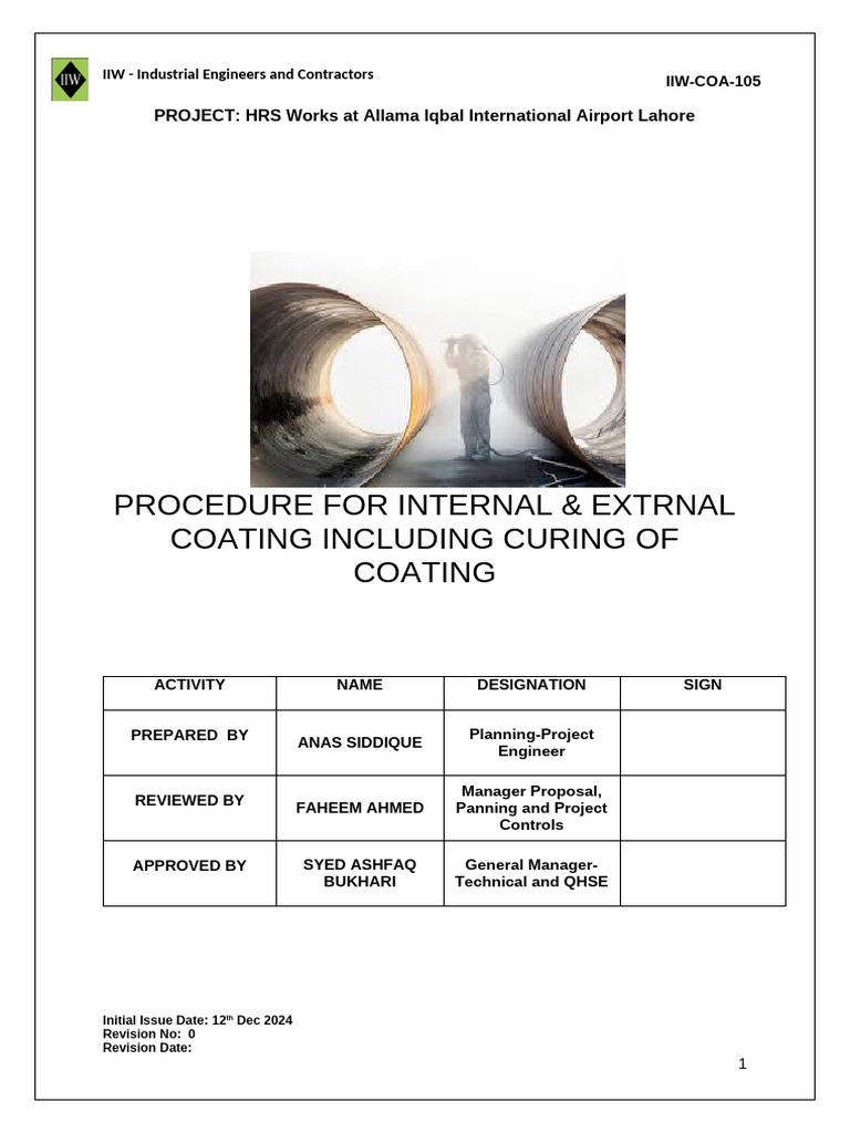3B. Internal & Extrnal Coating Including Curing of Coating | PDF | Coating | Industrial Processes