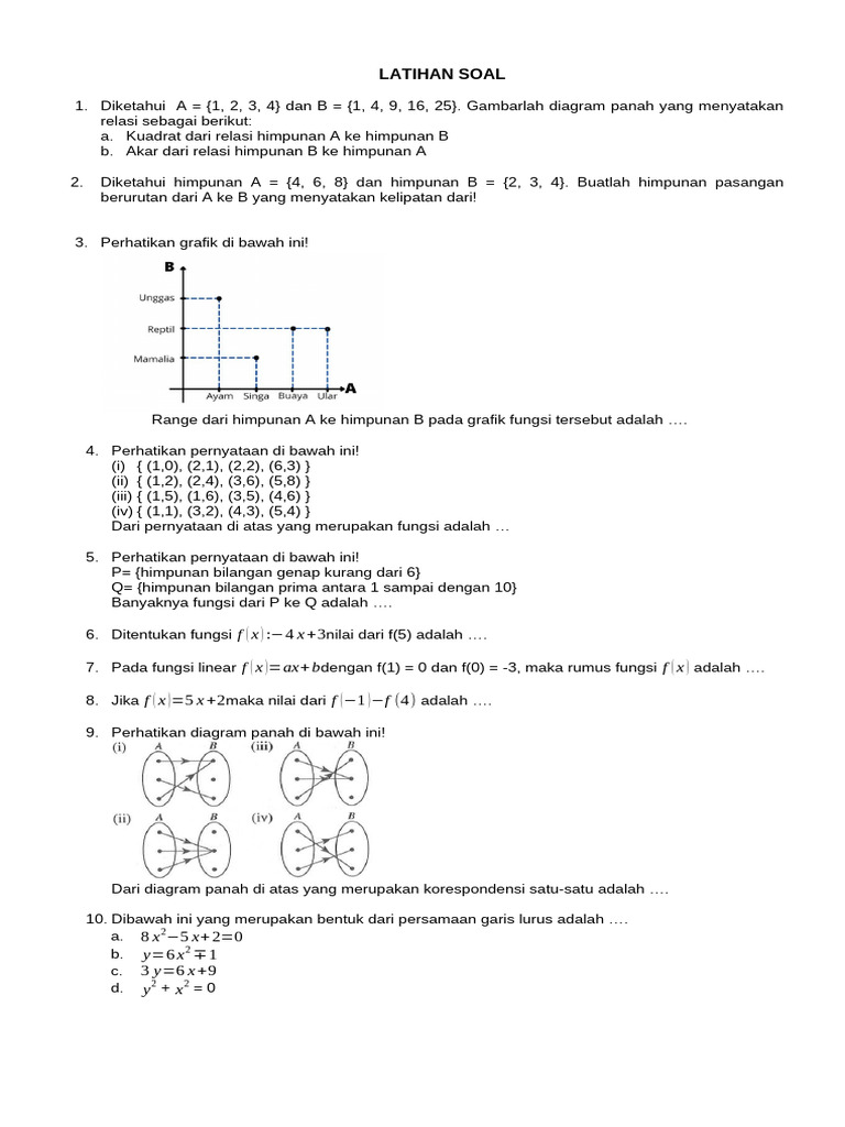 Latihan Soal PSB Matematika | PDF