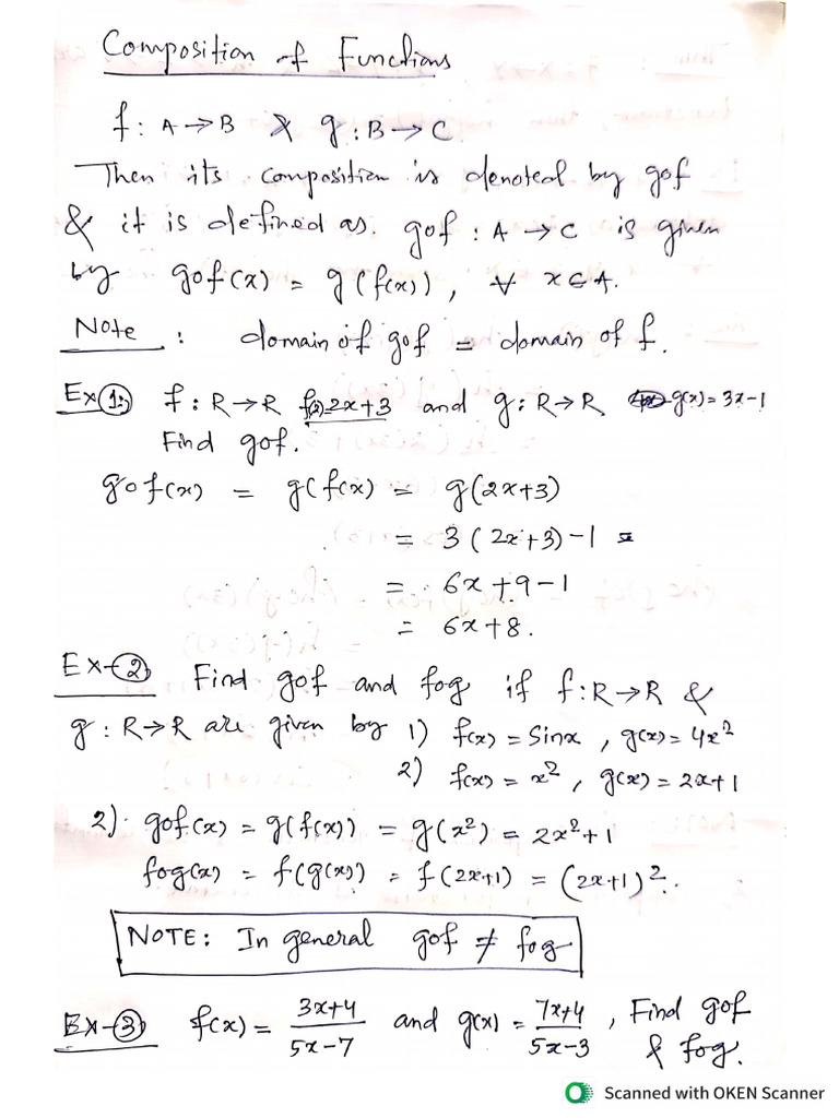 Notes (Composite Function) | PDF