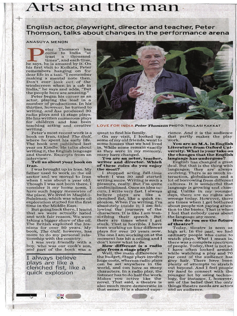 Interview Writing-Peter Thomson | PDF