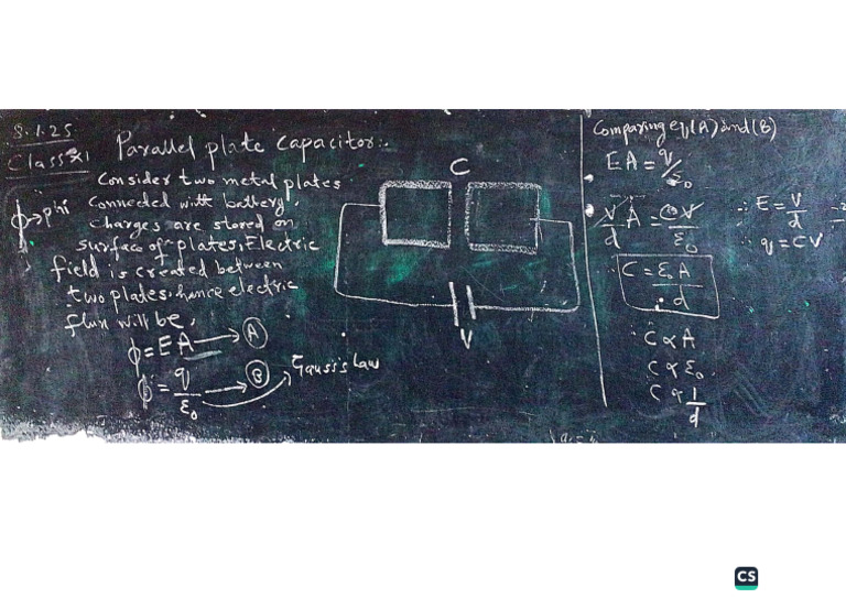 Parallel Plate Capacitor | PDF