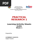 Ste Research-8 Q1 Melc-1 Week-1 | PDF | Science | Learning