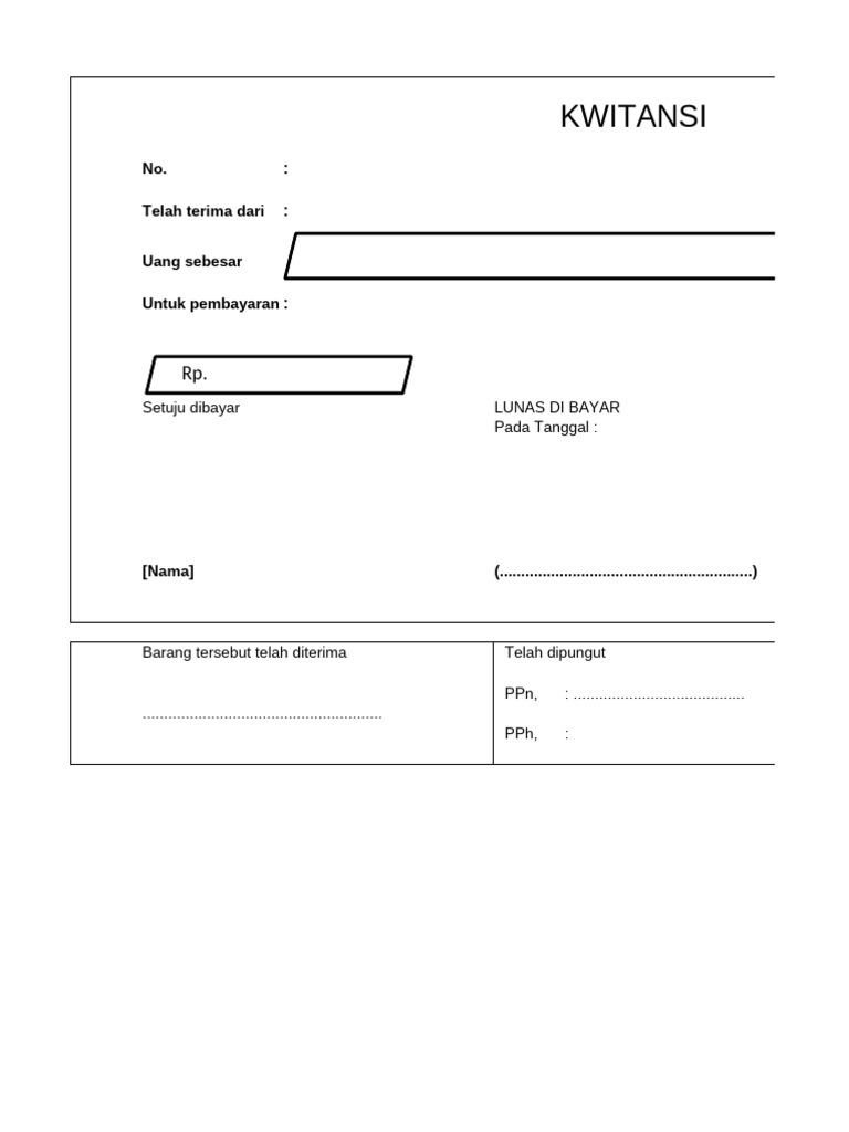 Contoh-Kwitansi (1) | PDF