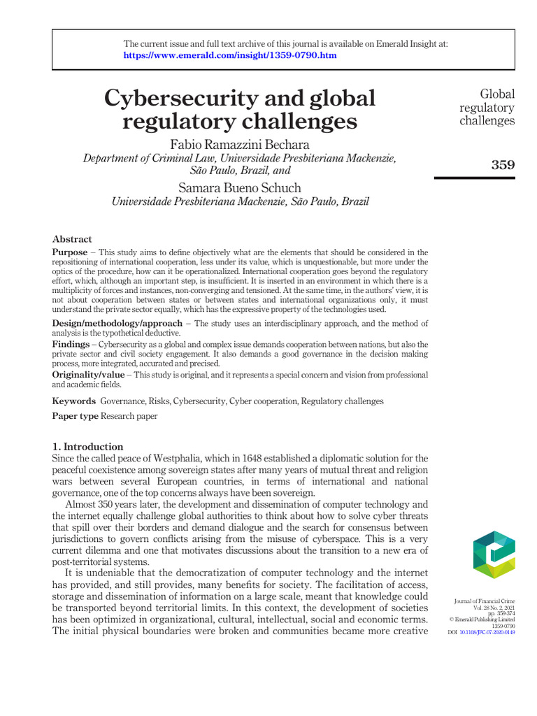 Global Cybersecurity Cooperation Challenges | PDF | Cyberwarfare | Security